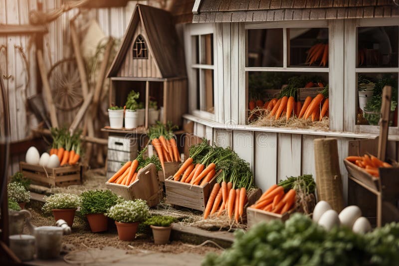 Spring-themed Photographic Background with White and Brown Veranda and ...