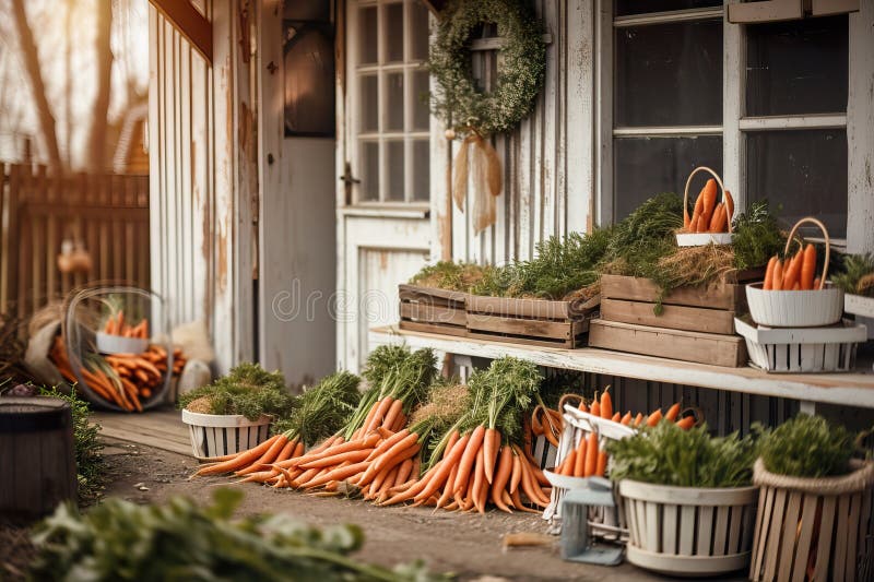 Spring-themed Photographic Background with White and Brown Veranda and ...