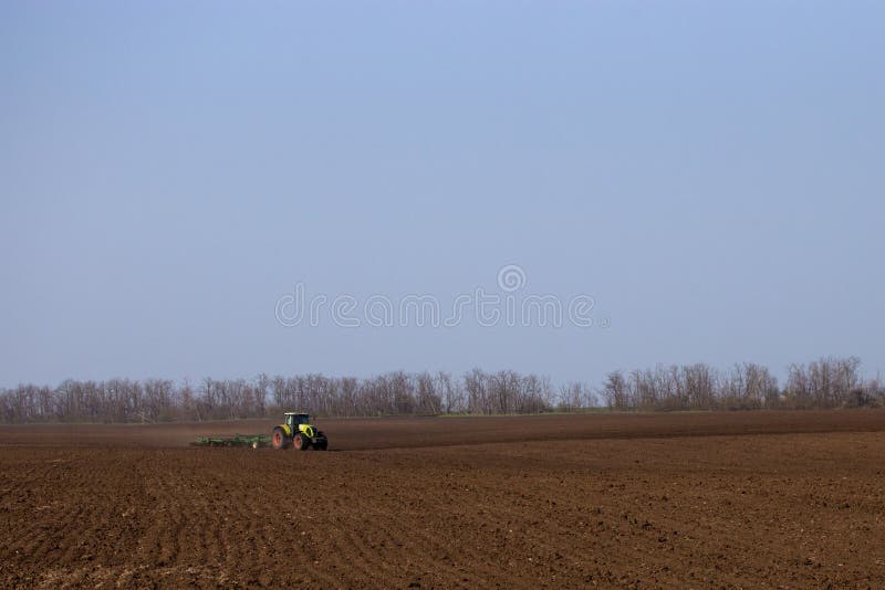 Spring Tillage of Arable Land Stock Photo - Image of nature, digging ...