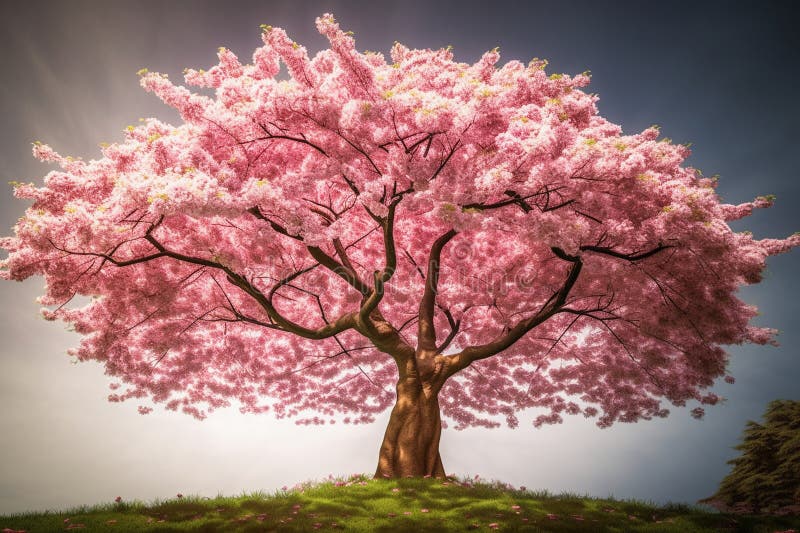 Spring Time Cherry Blossom Sakura Tree Stock Illustration ...