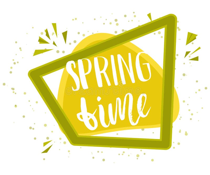 Spring Time Design Background. Lettering Design. Greeting Card ...