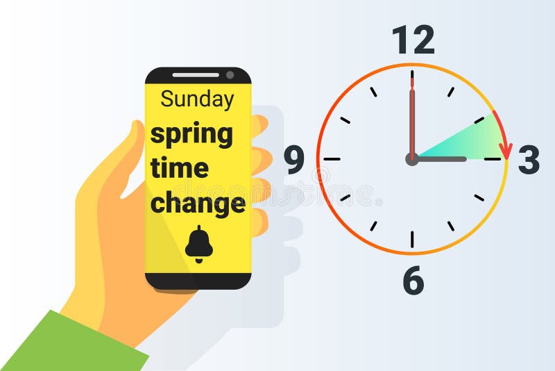 Free Time Change Clock Clipart Illustration