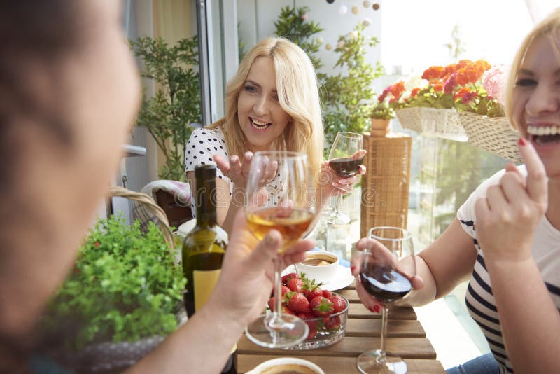 Spring time with friends stock image. Image of flowers - 89201797