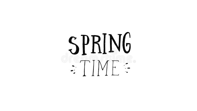 Spring Time Headline. Animated Hand Drawn Calligraphy Title Text. Can ...