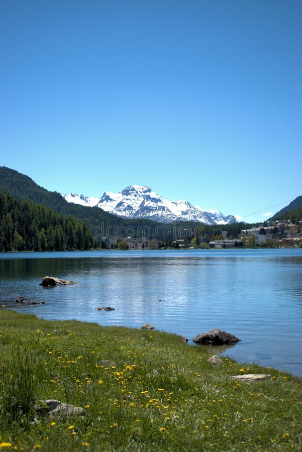 Spring Time at the Lake of Saint Moritz in Switzerland 27.5.2020 Stock ...