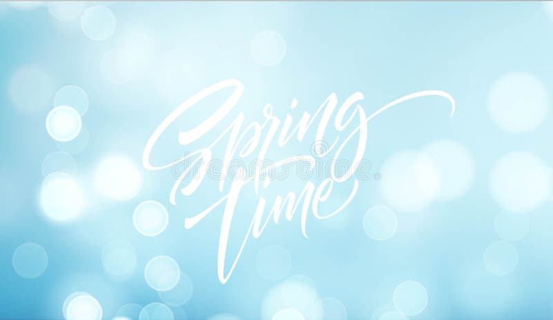 Spring Handwritten Lettering. Beautiful Modern Calligraphy. Isolated on ...