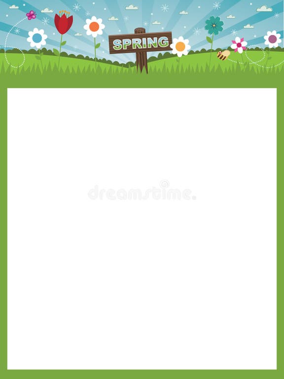 Spring time poster stock vector. Illustration of border - 13273855