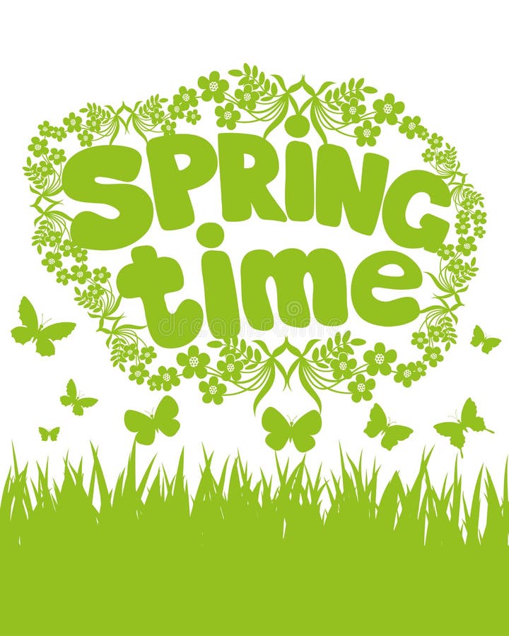Spring time. stock vector. Illustration of sign, season - 50938408