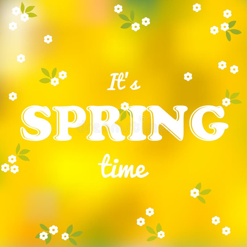 Spring Time Words Illustration Stock Illustration - Illustration of ...