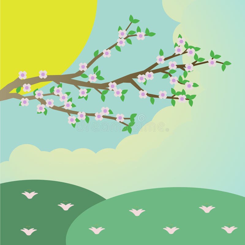 Spring Time of the Year. Bright Illustration of the Spring Season ...