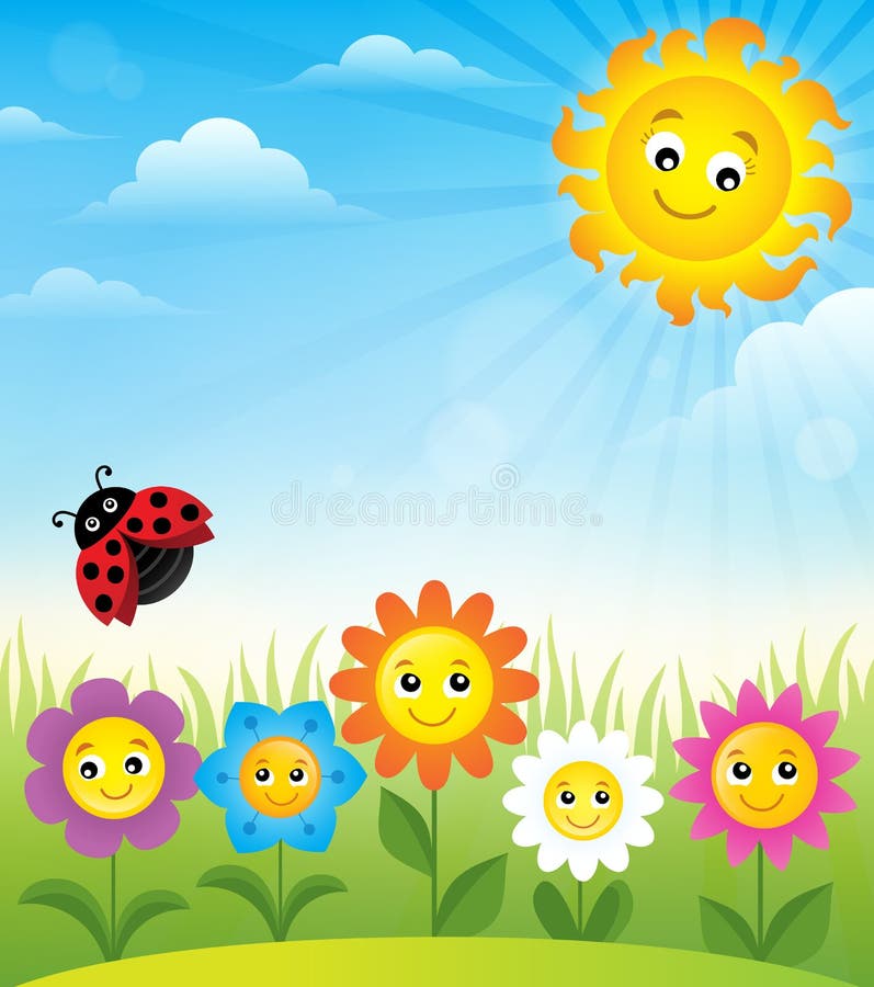 Spring Topic Background 8 Stock Illustrations – 2 Spring Topic ...
