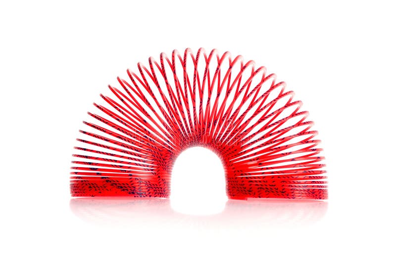 Steel Spring Toy on Blue Metallic Background Editorial Photography ...