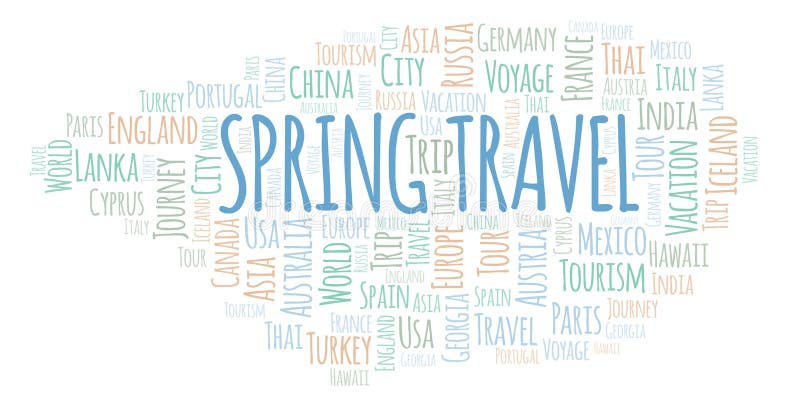 Spring wordcloud stock illustration. Illustration of seasonal - 9129373