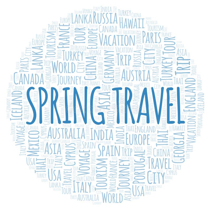 Spring wordcloud stock illustration. Illustration of seasonal - 9129373
