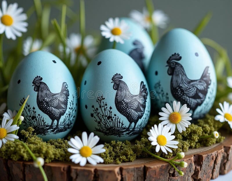 Spring Treasures: a Garden of Easter Eggs Stock Illustration ...