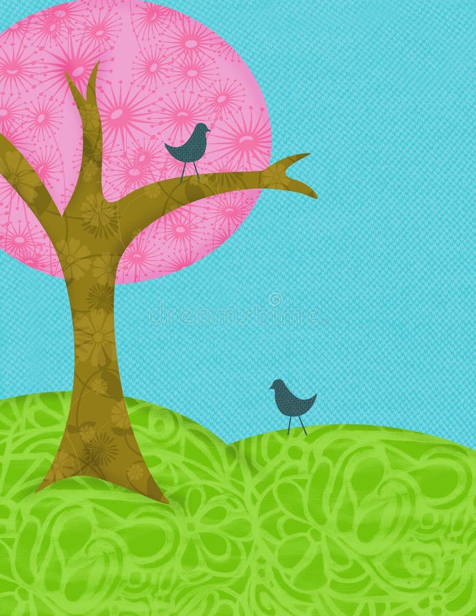 Spring tree stock illustration. Illustration of happy - 8730704
