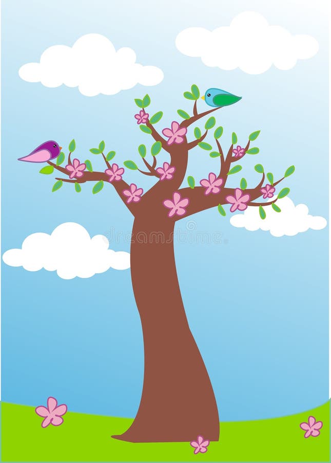 Spring Tree stock vector. Illustration of think, love - 52355727