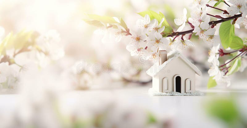 Spring Tree in Garden Spring Tree in Spring Tree Stock Illustration ...