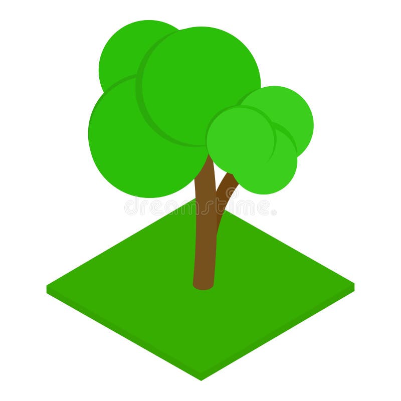 Spring Tree Icon, Isometric Style Stock Vector - Illustration of maple ...