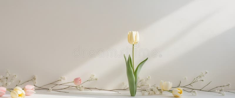 Spring Tulip Tulips Pastel Colors and Floral Decorations Stock Image ...