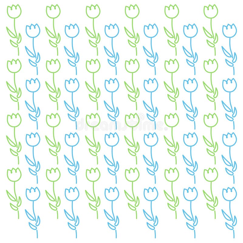 Tulips pattern stock vector. Illustration of environment - 54799266
