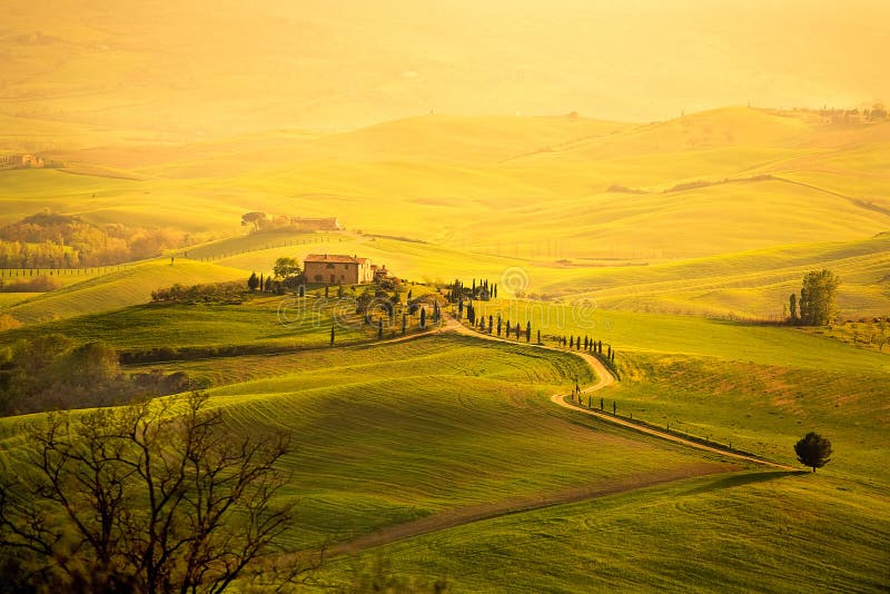 Spring in the Tuscany stock photo. Image of relaxation - 28731586