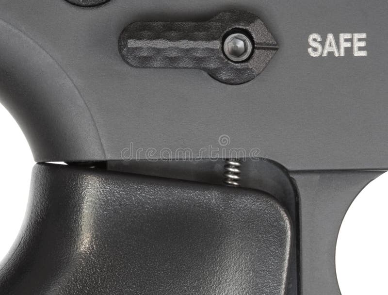 Spring Un an AR-15 Pistol Grip Stock Image - Image of assault, grey ...