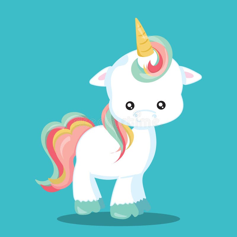 Spring unicorn 05 stock vector. Illustration of vector - 198991237