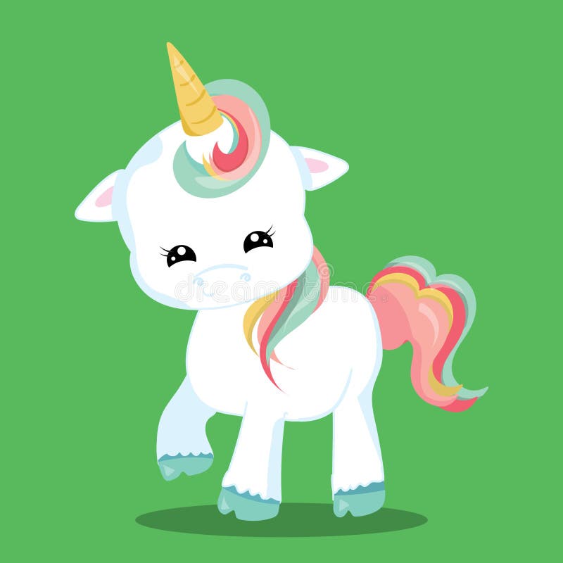 Spring unicorn 07 stock vector. Illustration of vector - 198991239