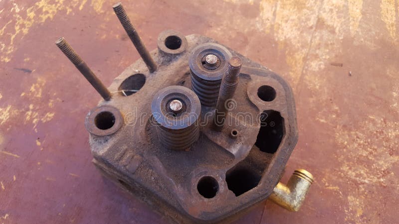 Spring Valve on the Engine Block Stock Image - Image of black, injector ...