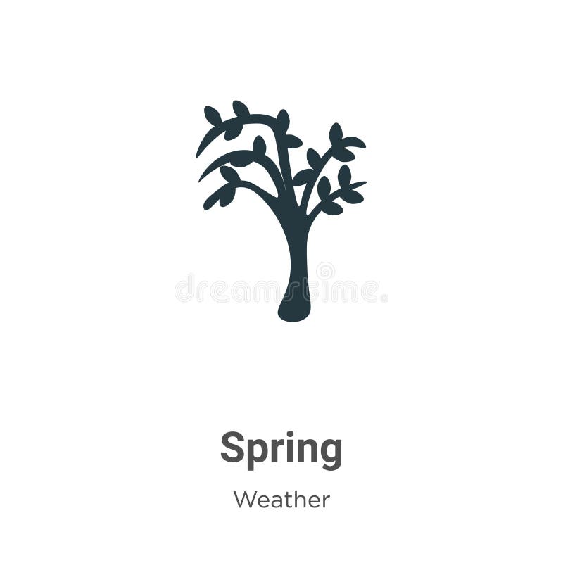 Spring Vector Icon On White Background. Flat Vector Spring Icon Symbol ...