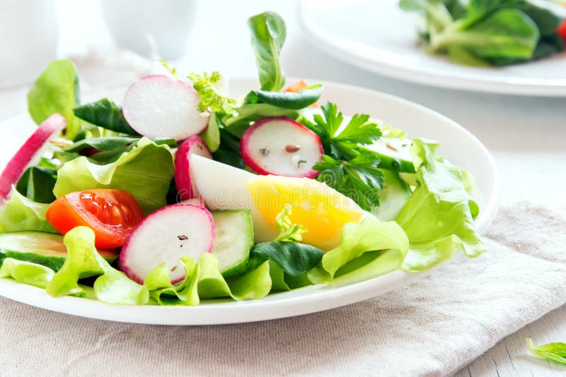 Spring vegetable salad stock photo. Image of organic - 140610932