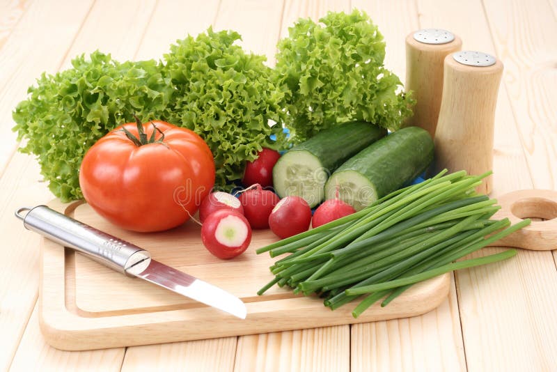 Spring vegetables stock photo. Image of natural, knife - 5020324