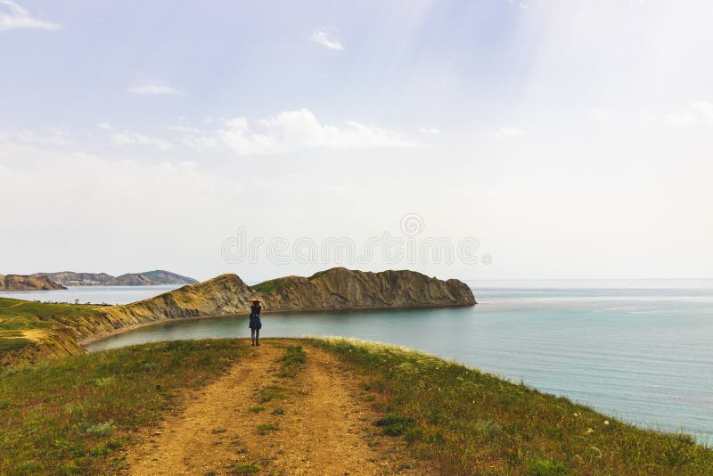 Spring View Of Cape Chameleon By The Black Sea Stock Image - Image of ...
