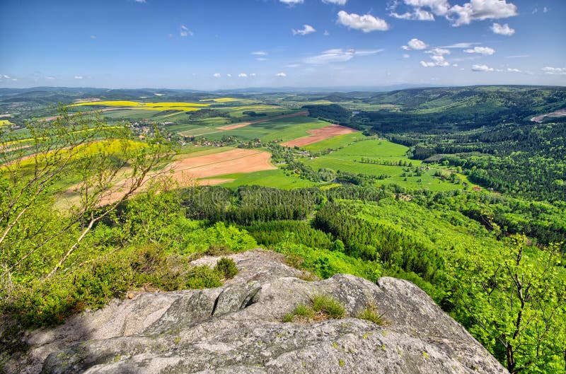 Spring View on the Forest and Fields Stock Image - Image of europe ...