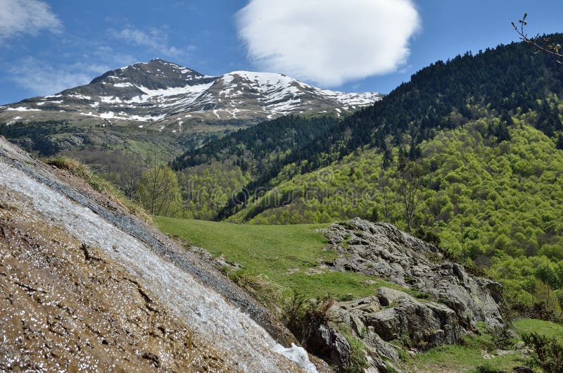 Spring View of the Mountains Stock Image - Image of water, mountain ...