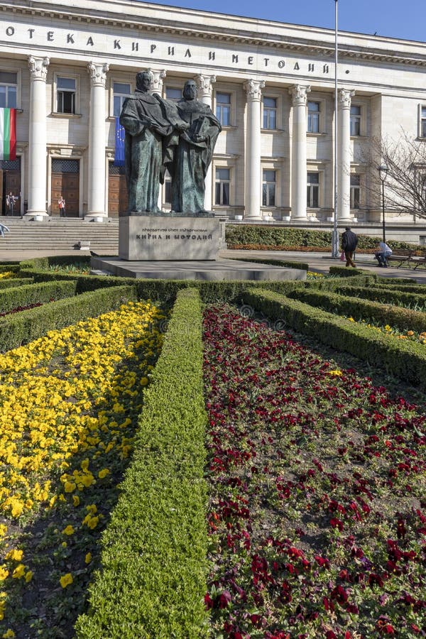 Spring View of National Library St. Cyril and Methodius in Sofia ...