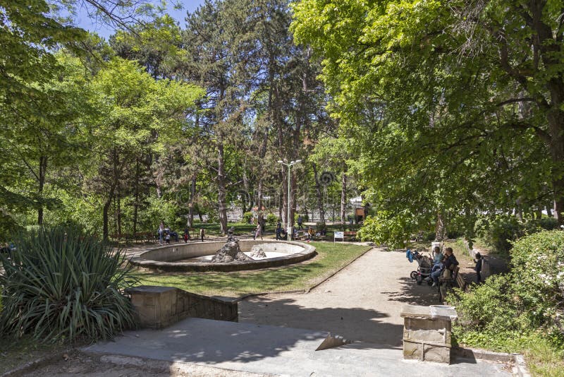 Spring View of Park St. Vrach in Town of Sandanski, Bulgaria Editorial ...