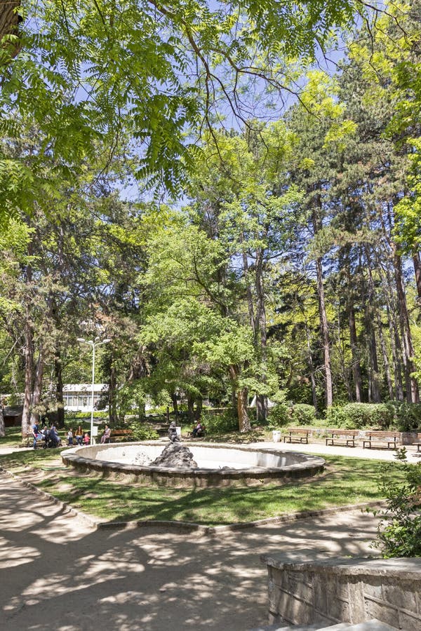 Spring View of Park St. Vrach in Town of Sandanski, Bulgaria Editorial ...