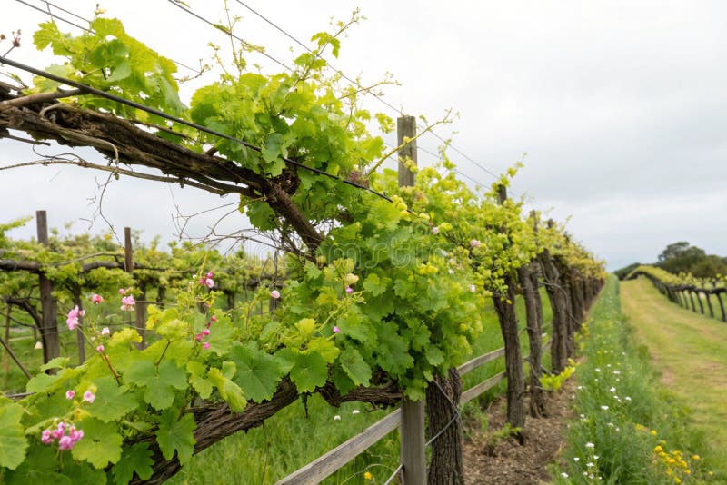 Spring Vines - Fresh Greenery in Bloom Stock Illustration ...
