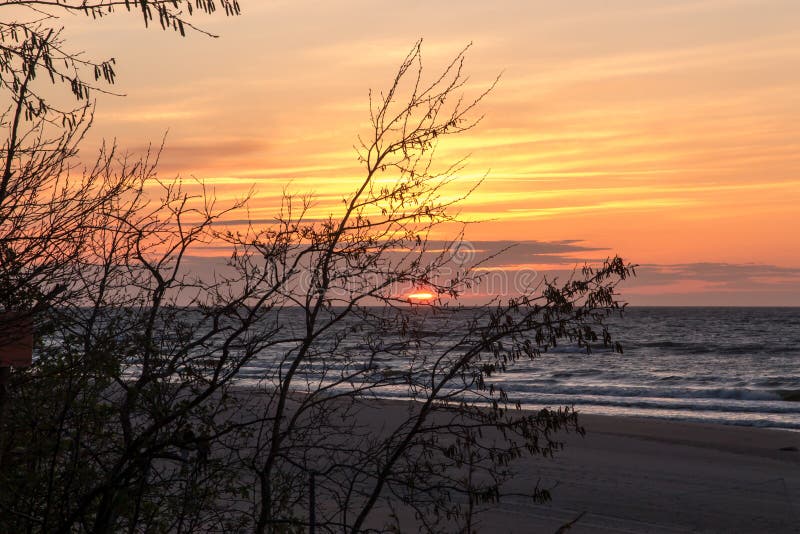 Spring Walks Along the Empty Baltic Sea Beach Stock Image - Image of ...