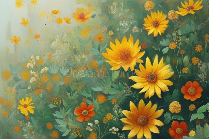 A Spring Wallpaper with Flowers at 26-1-2025 Stock Illustration ...