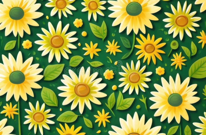 A Spring Wallpaper with Flowers at 26-1-2025 Stock Illustration ...
