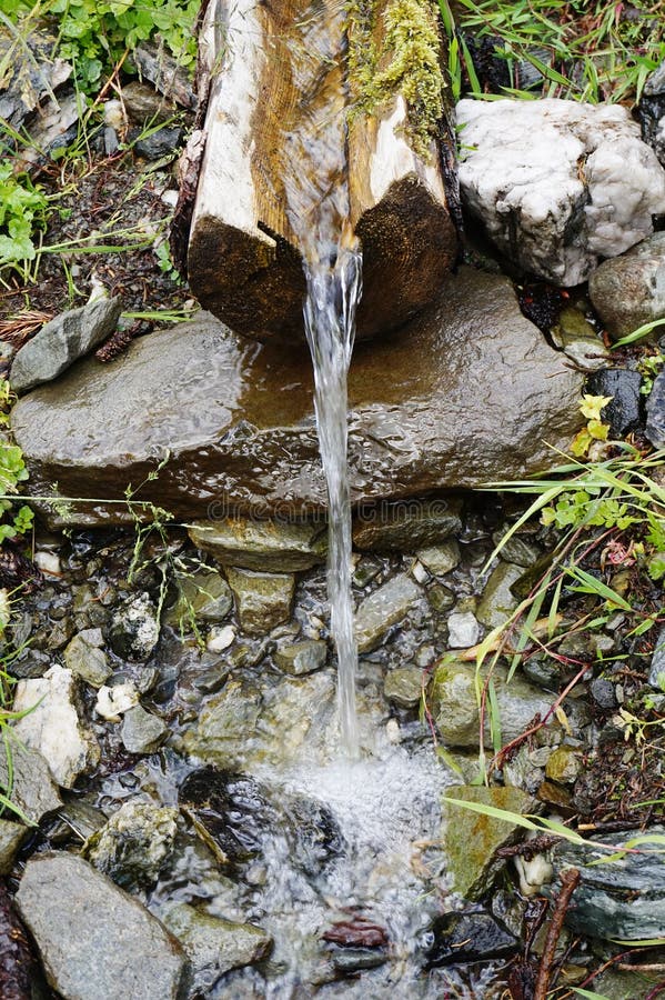 Spring of water stock image. Image of drink, hand, spring - 108217691