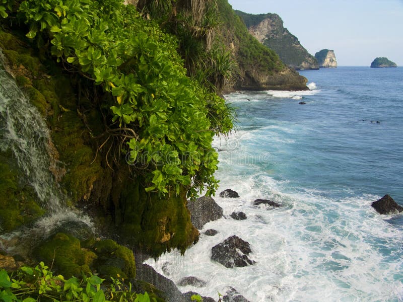 Spring water stock photo. Image of lagon, rocky, nusa - 51281034