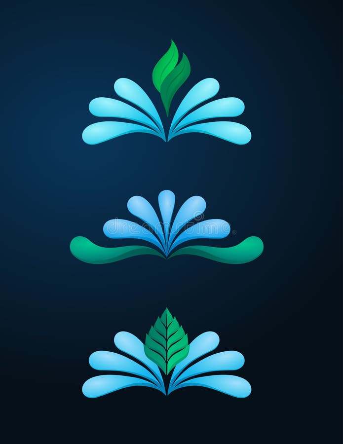 Vector Mineral Bottled Spring Water Logo Label Template Stock Vector ...