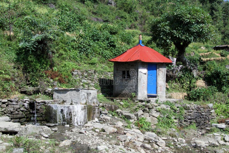 Spring water stock photo. Image of grass, cenment, building - 36012564