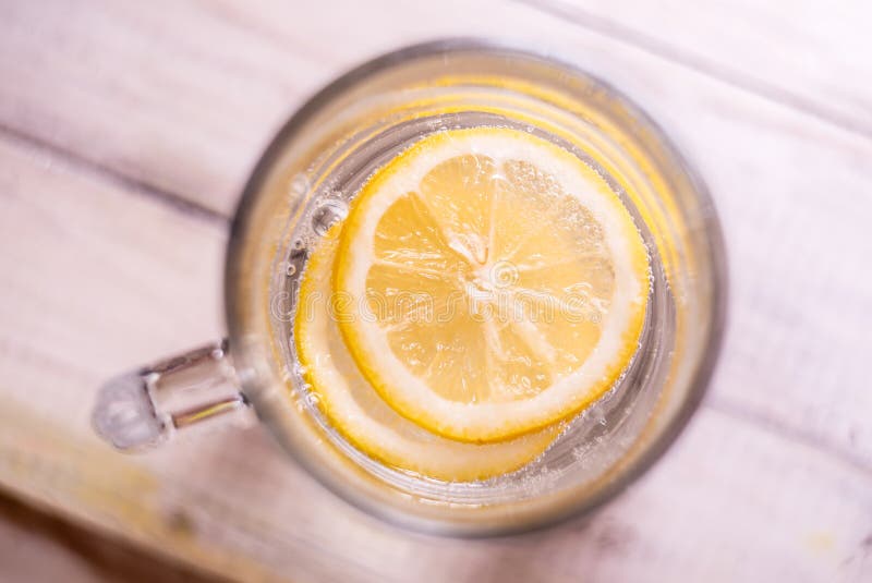 Spring Water with Slice of Lemon Stock Image - Image of lemonade, juicy ...