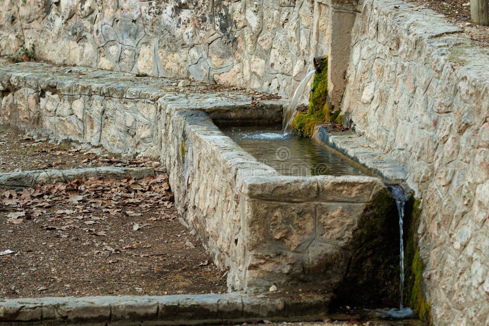 Spring Water Source in the Alcoy Sanatorium Stock Image - Image of ...
