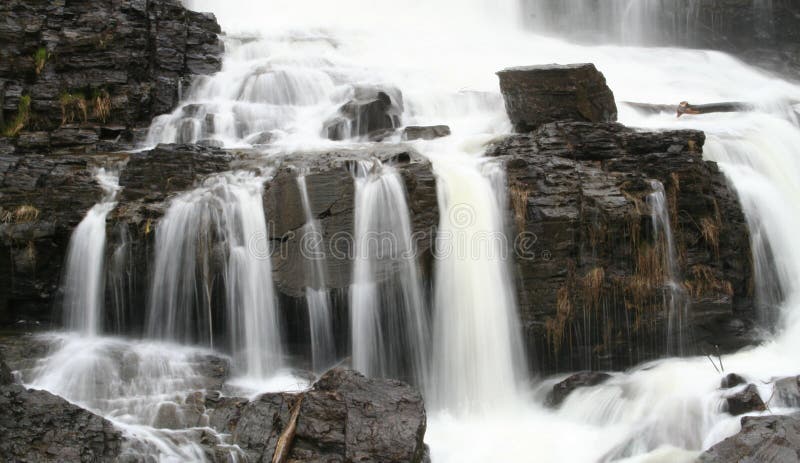 Spring Waterfall stock photo. Image of still, water, rocks - 2221098